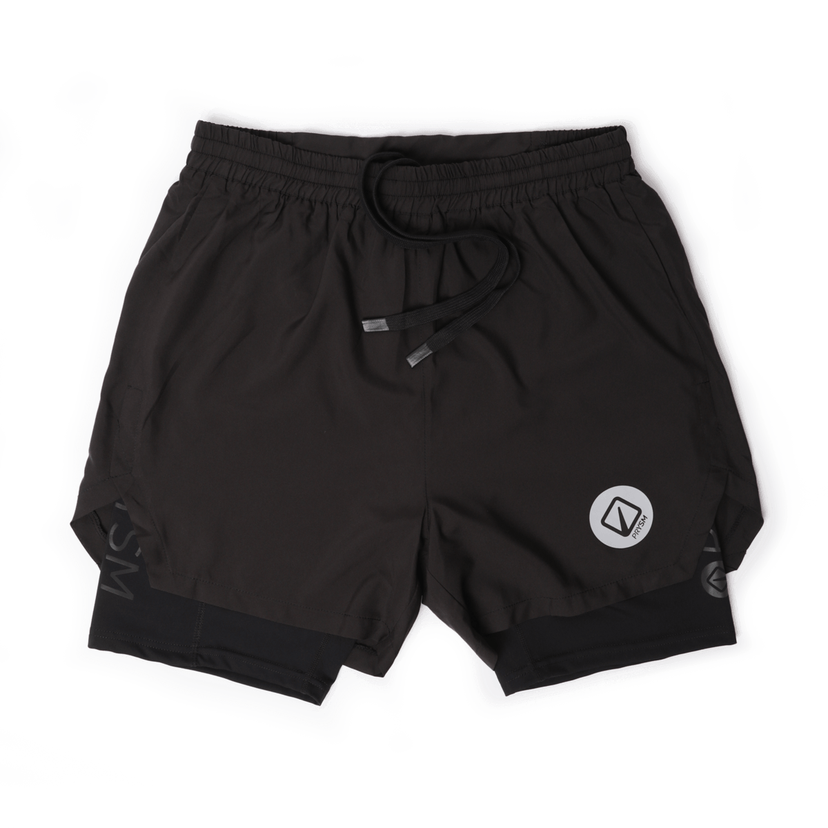 PRYSM Men Running Shorts - With Short Inner - Black