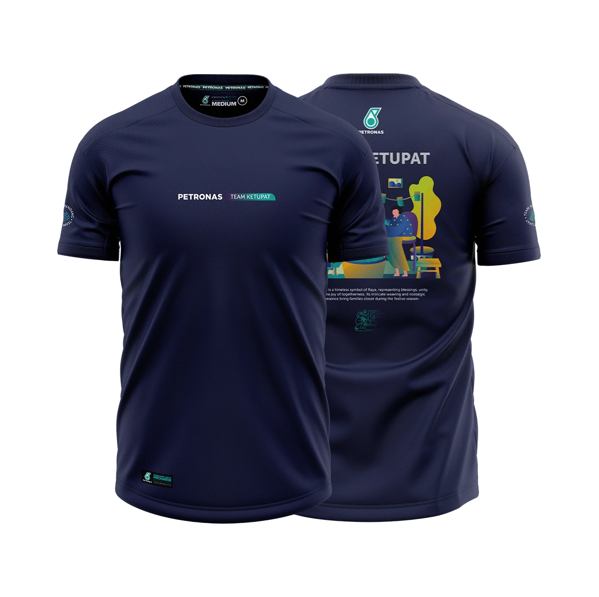 PETRONAS RAYA 2025 TEAM KETUPAT T-SHIRT - DARK BLUE